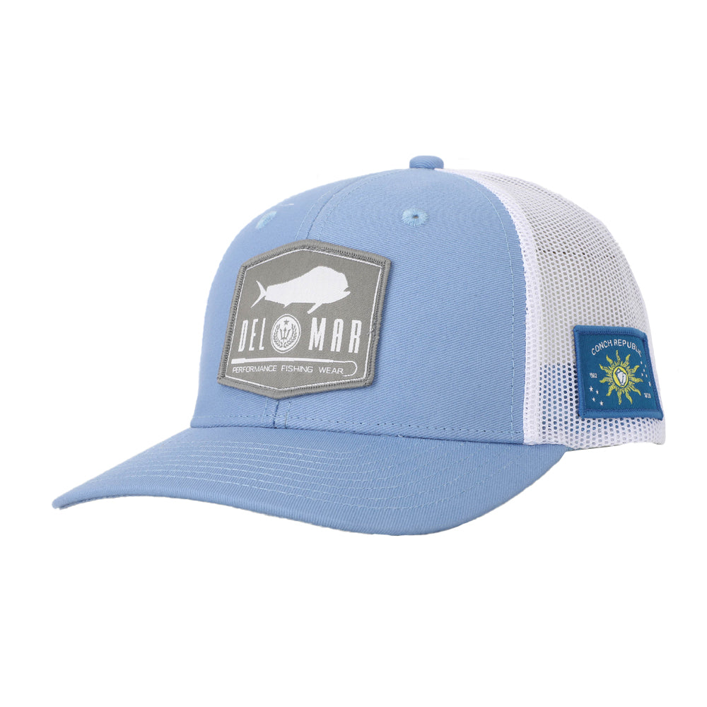 Performance Mesh Fishing Hat - Mahi Mahi - Light Blue – Del Mar